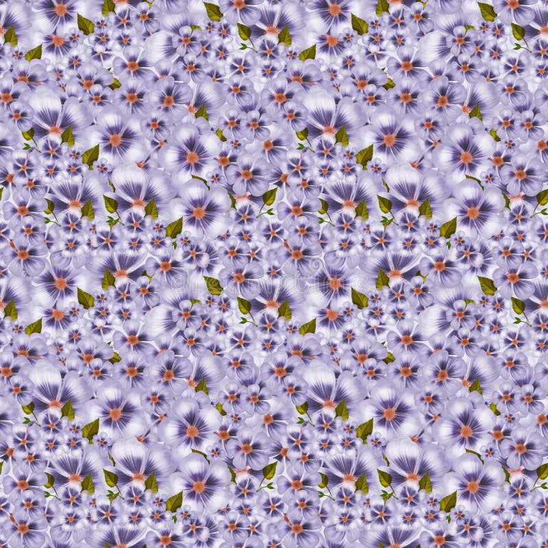 Seamless Lilac Floral Pattern Stock Illustration - Illustration of ...