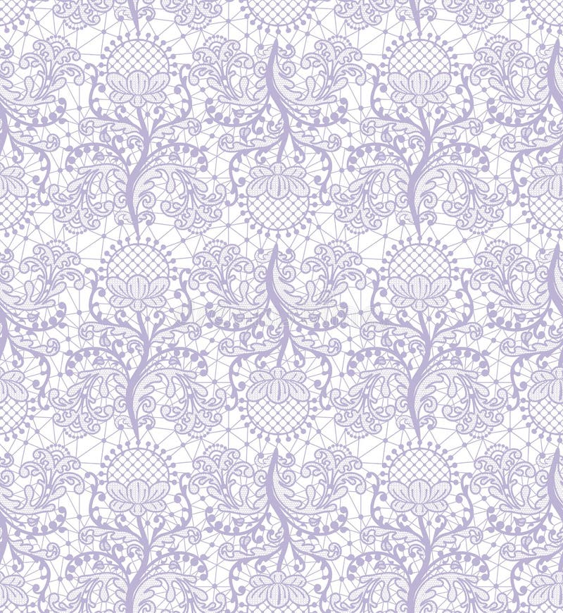 Seamless Lilac Floral Pattern Stock Vector - Illustration of seamless ...