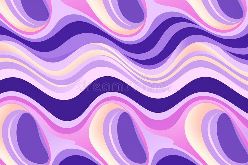 Lilac-violet-white Wallpaper, Abstract Wave Pattern Stock Illustration ...