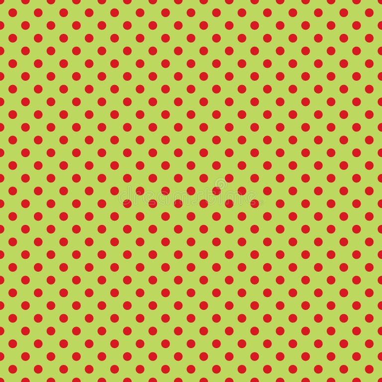 Seamless Lime Green and Red Dot Pattern Background. Stock Vector ...