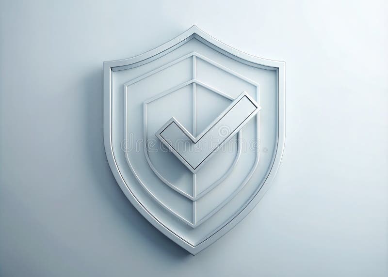 Seamless Line Art Shield Checkmark a Minimalist Vector Graphic for ...