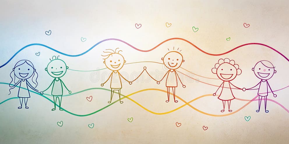 A Seamless Line Drawing Celebrates Human Connection and Optimism a ...