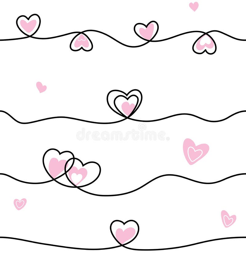 Pink Heart Line Art Stock Illustrations – 26,207 Pink Heart Line Art ...
