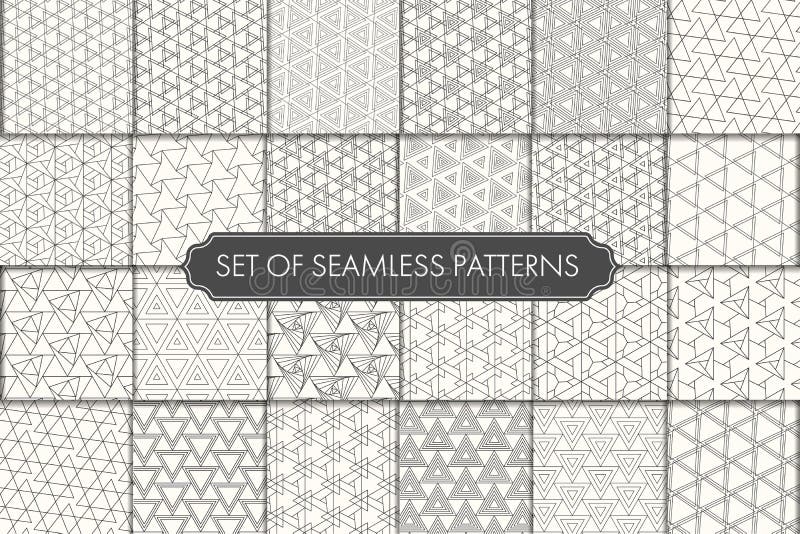 Seamless Line Vector White Decor Pattern. Repeat Ornament Graphic Black ...