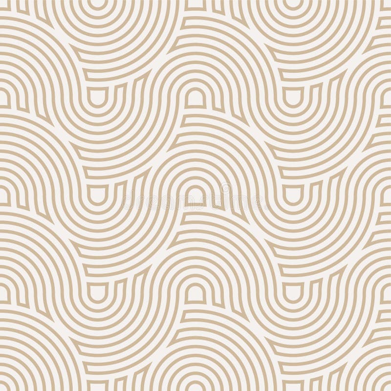 Seamless Linear Graphic Circular Textile Texture. Repetitive White ...