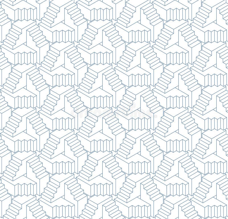 Seamless Linear Pattern in Blue Color. Stock Vector - Illustration of ...