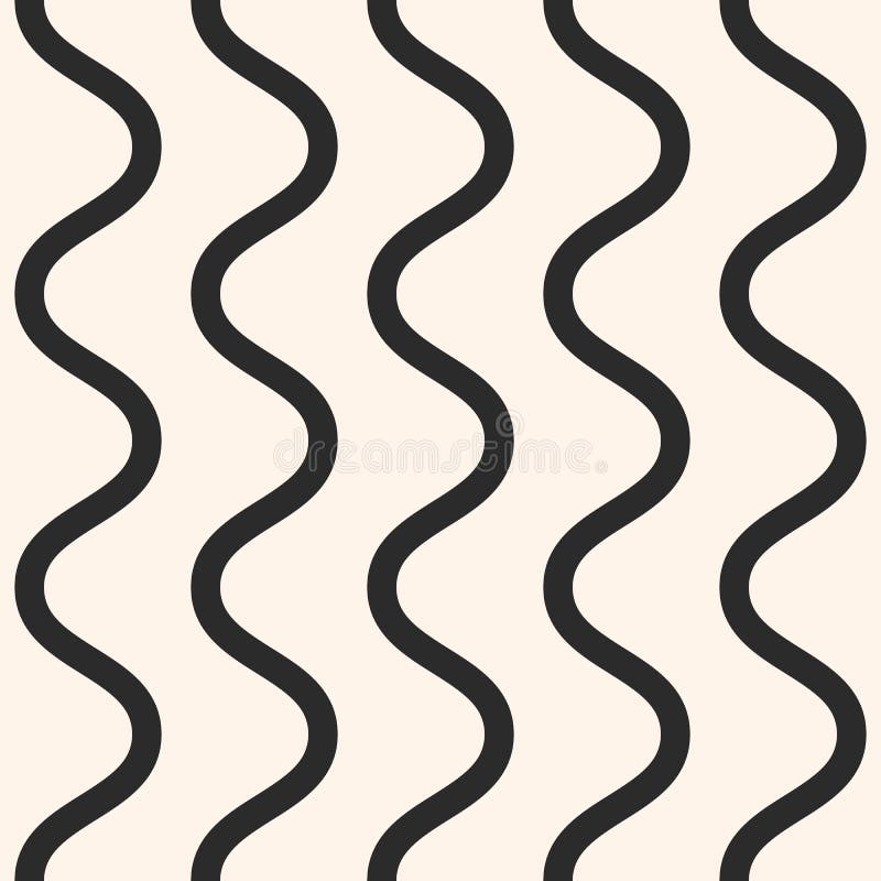 Seamless Lines Pattern, Vertical Wavy Lines, Curves, Waves. Stock ...