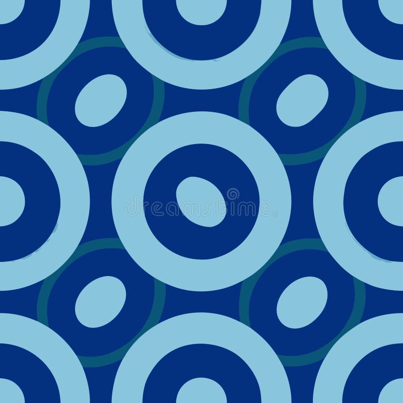 Seamless Linked Circle Wave Abstract Geometric Pattern Stock Vector ...