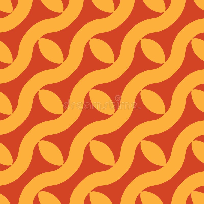 Seamless Linked Circle Wave Abstract Geometric Pattern Stock Vector ...