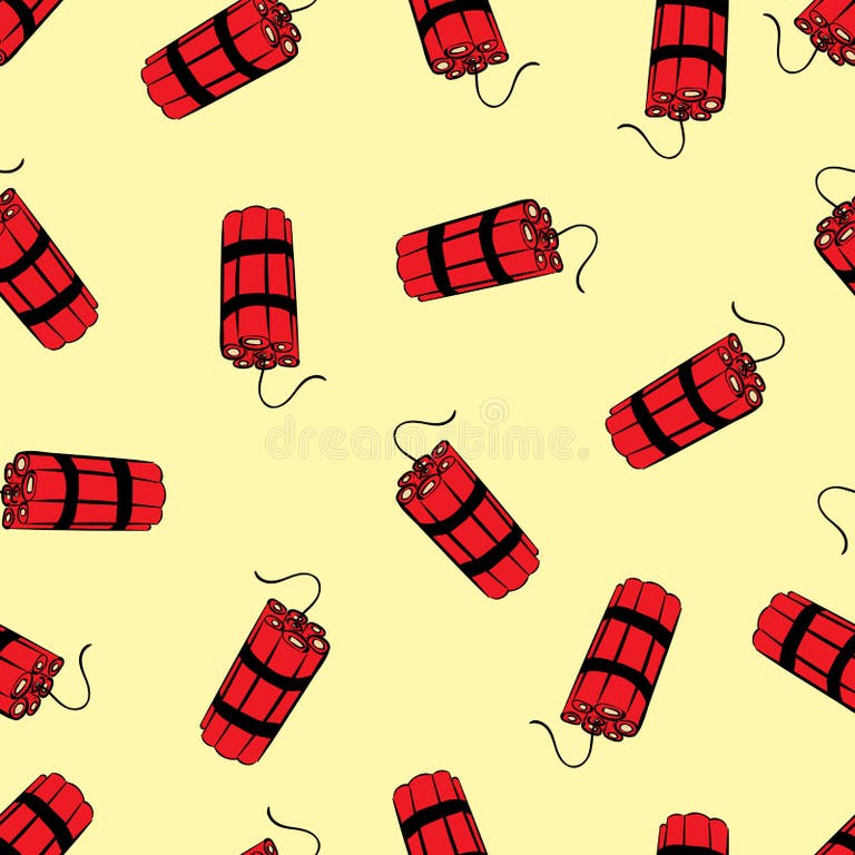 Seamless Linking of Dynamite Stock Vector - Illustration of grenade ...