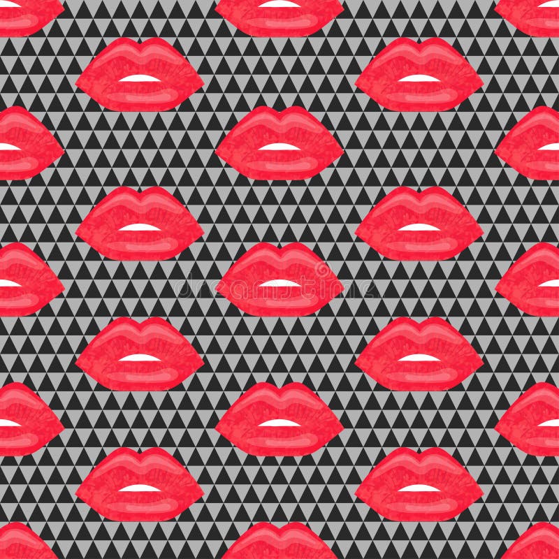 Seamless lips pattern. stock vector. Illustration of wallpaper - 82375878