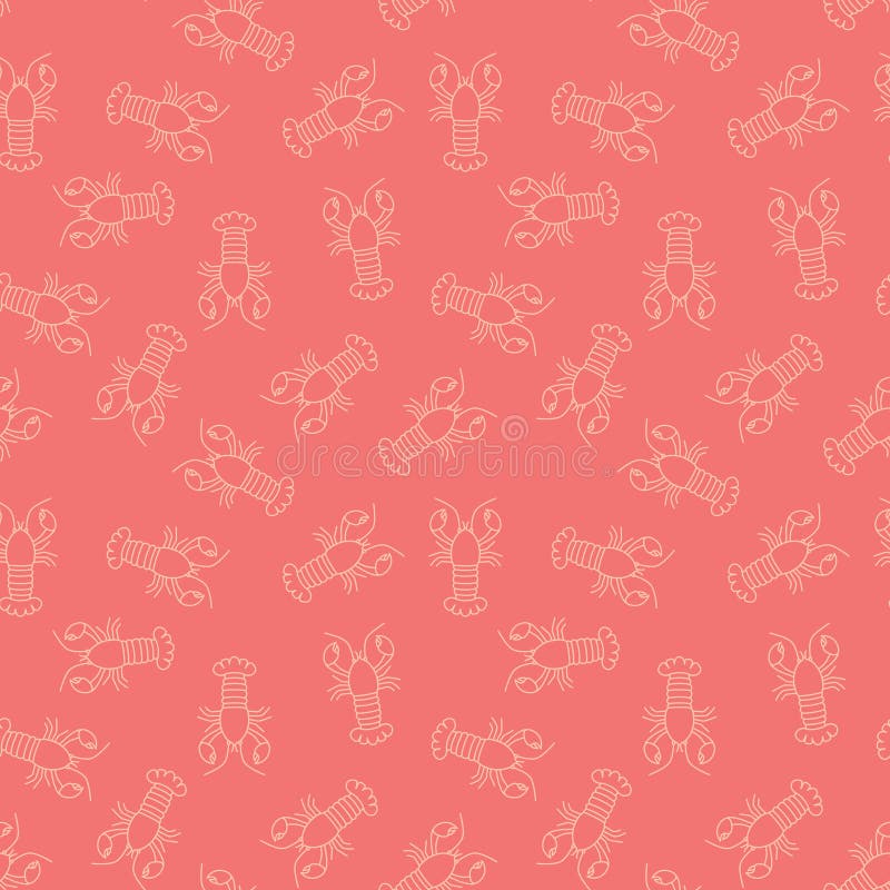 Seamless lobster pattern stock vector. Illustration of lobster - 229993476