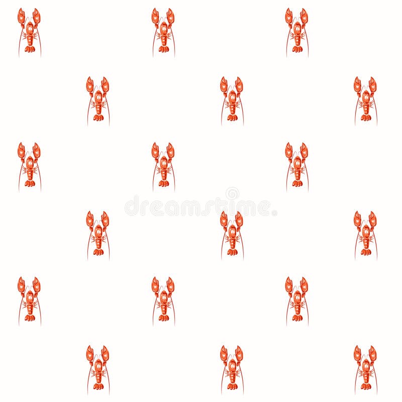 Seamless lobster pattern stock illustration. Illustration of pattern ...