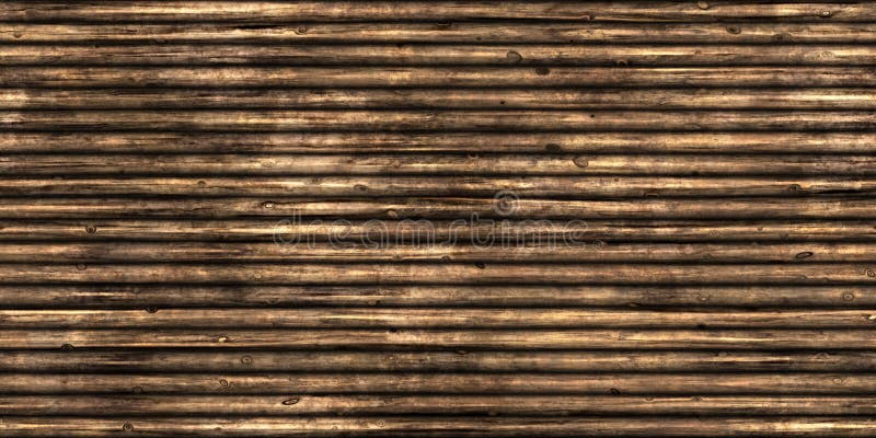 Seamless Logs Wall Background Stock Illustration - Illustration of ...