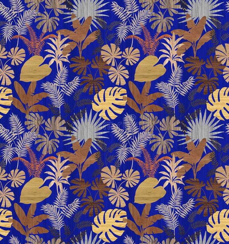 Seamless Long Pattern Leaf Graphics Wooden Texture Surface with ...