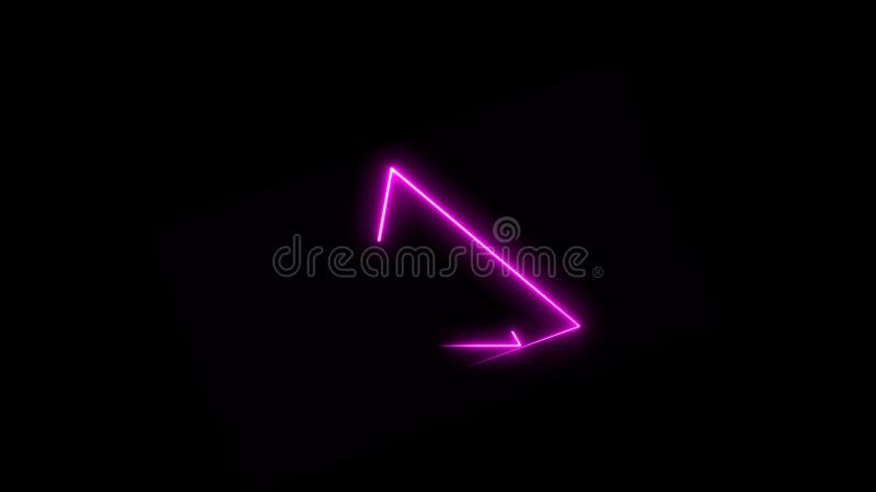 Seamless Loop Abstract Background with Purple Neon Triangles Stock ...