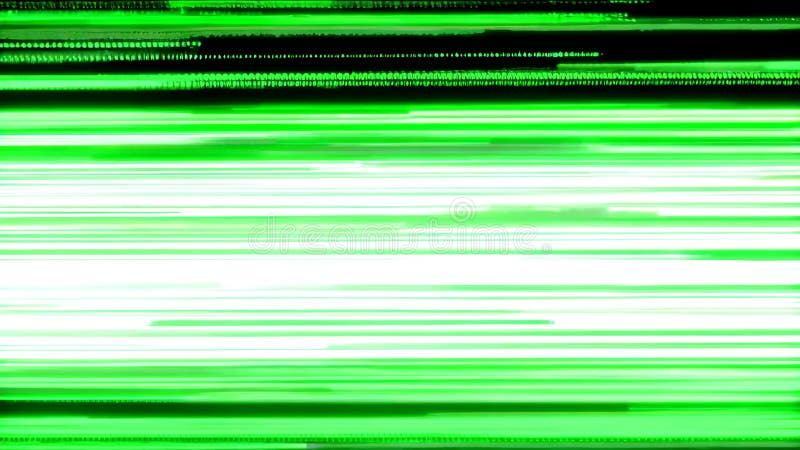 Seamless Loop of Abstract Green Digital Data with a Strong Horizontal ...