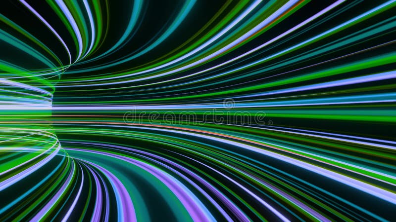 Seamless Loop Abstract Light Streaks Effect Animation. Twisted Light ...