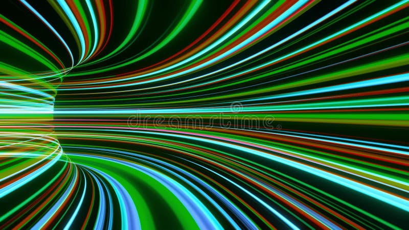 Seamless Loop Abstract Light Streaks Effect Animation. Twisted Light ...