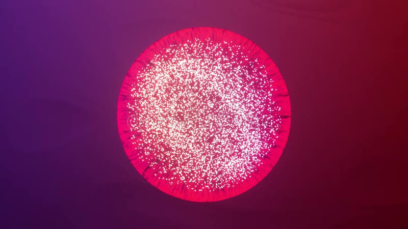 Seamless Loop Abstract Magenta Energy Orb on Gradient Background ...