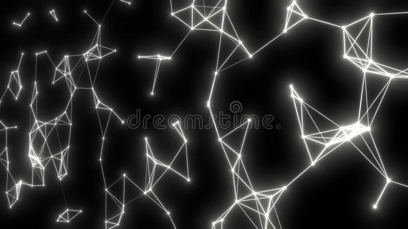 Seamless Loop Abstract Neon Background Dynamic Wave With Many Dots Web Stock Footage Video Of