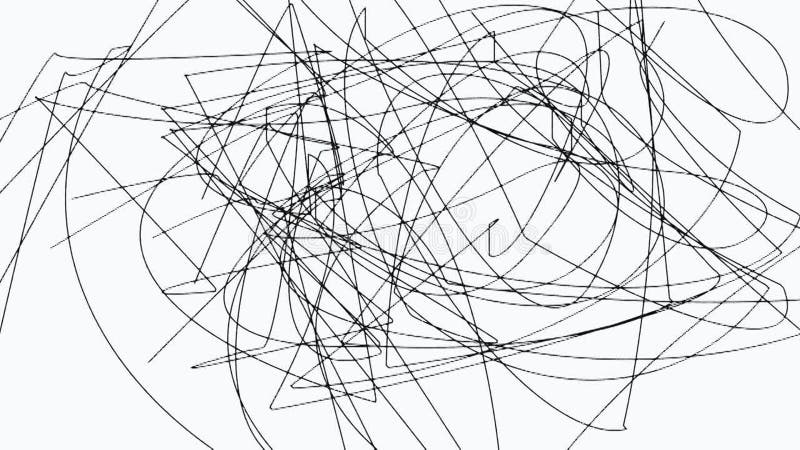 Seamless Loop Abstract Pencil Line Ball Pen Random Scratch Overlay ...