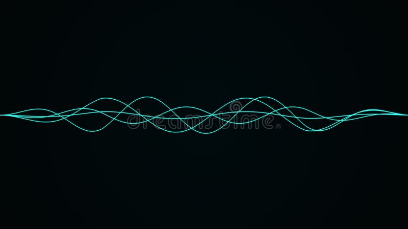 Seamless Loop Abstract Radio Wave Stroke Line Voice Waveform Internet Network Stream Stock