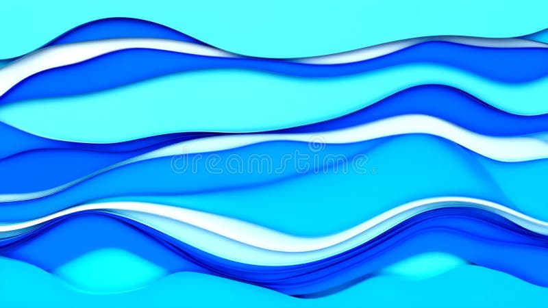 Modern Abstract Background with Smoothly Flowing Blue and White Wavy ...