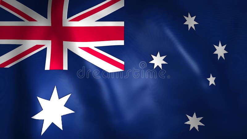 Seamless Loop Animation of Australia Flag. 4K. National Australian Flag ...