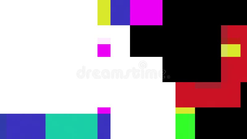 Looping Animated Abstract Background of Pixel Blocks with Digital ...