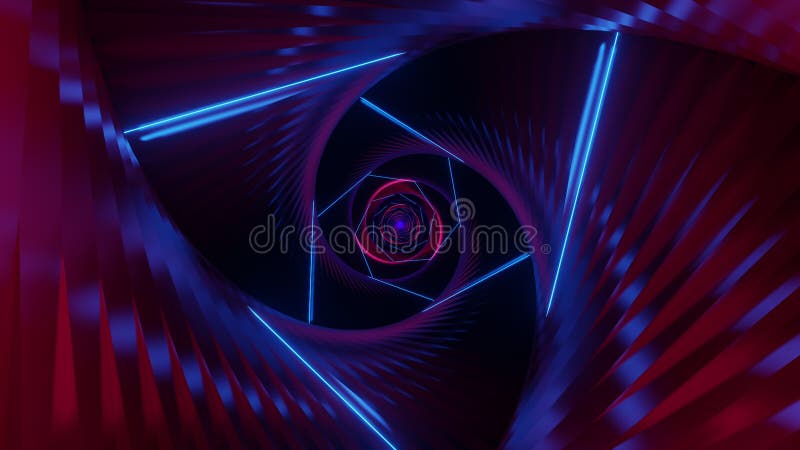 Seamless Loop Animation with Moving Forward in Glow Tunnel Stock ...