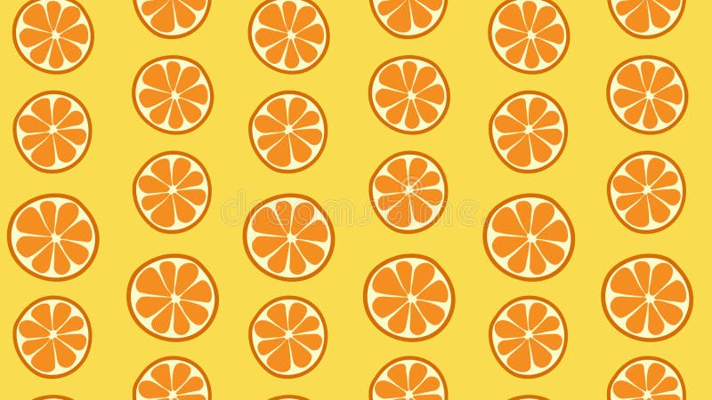 Seamless Loop Animation of Orange Slices Image. Rotation Citrus on a ...