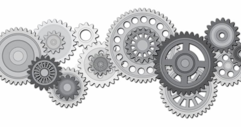 Seamless Loop Animation of Spinning Grey Gear on White Background 4k ...
