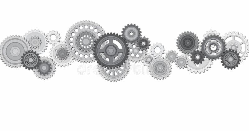 Seamless Loop Animation of Spinning White Gear on Dark Background 4k ...