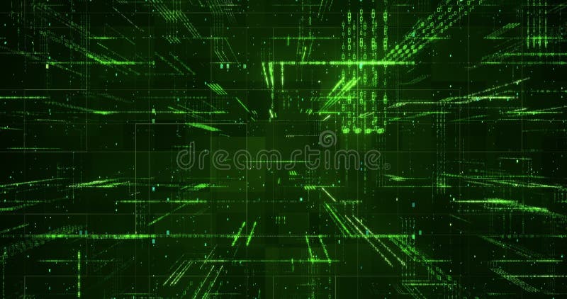 Digital Code Matrix Network Loop Stock Footage - Video of overflow ...