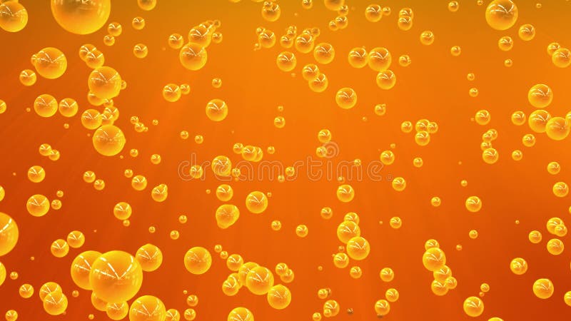 Seamless Loop Animation of Transparent Orange Bubbles Smoothly Floating ...
