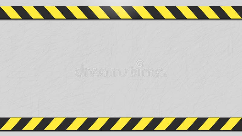Seamless Loop Animation of Yellow Caution Lines on Perforated White ...