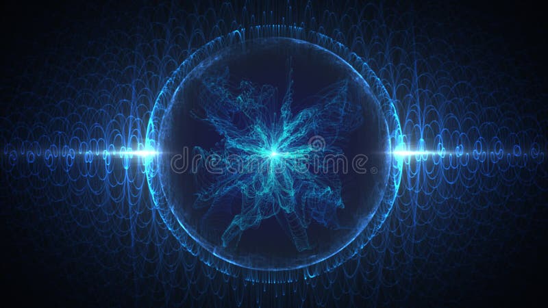 Seamless Loop Background with Blue Energy Structure Morphing Inside a ...