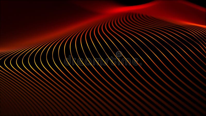 Seamless Loop Background With Red Orange Lines Pattern Floating In The