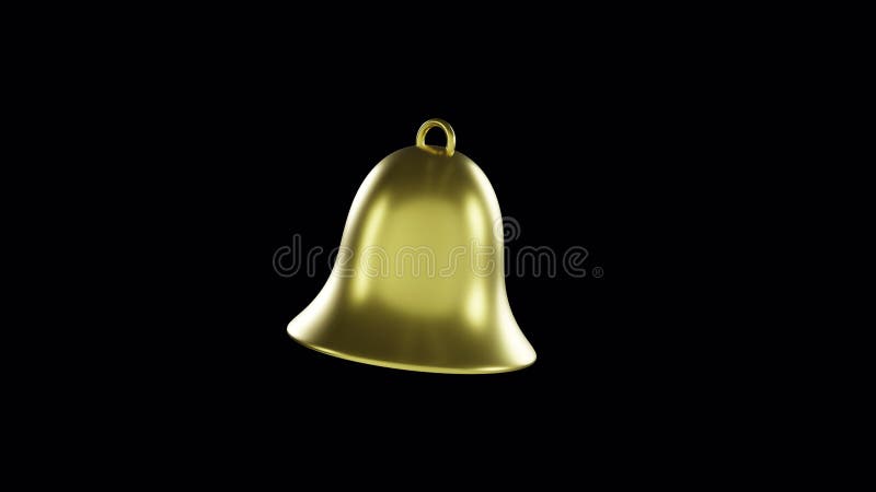 3D Rendering Golden Realistic Bell 3D Illustration Subscribe Button on ...