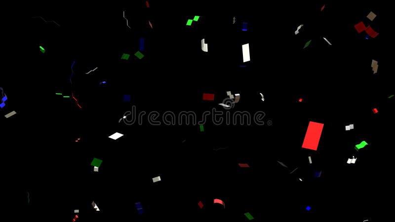 Seamless Loop Falling Colorful Confetti Particle Alpha Channel ...