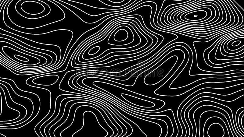 Seamless Loop Fractal Lines Background. Topographic Map Like Abstract ...