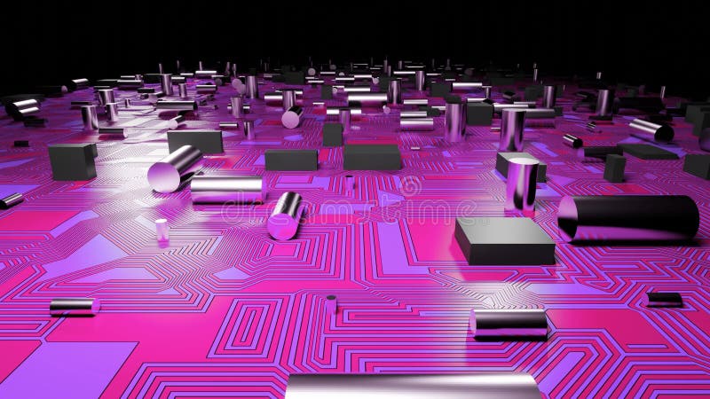 Seamless Loop Futuristic High-Tech Concept Visualization: Motherboard ... Seamless Loop Futuristic High-Tech Concept Visualization: Motherboard ...