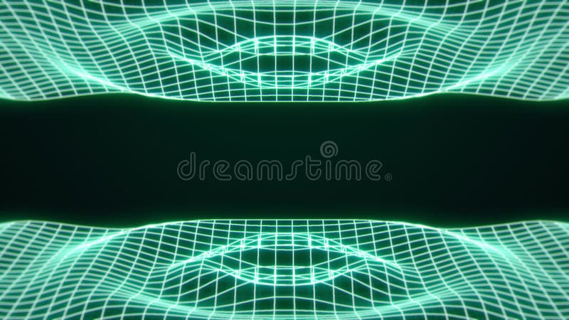 4K Sonar Wave Scan WireFrame Rotation Loop Animation Stock Video ...