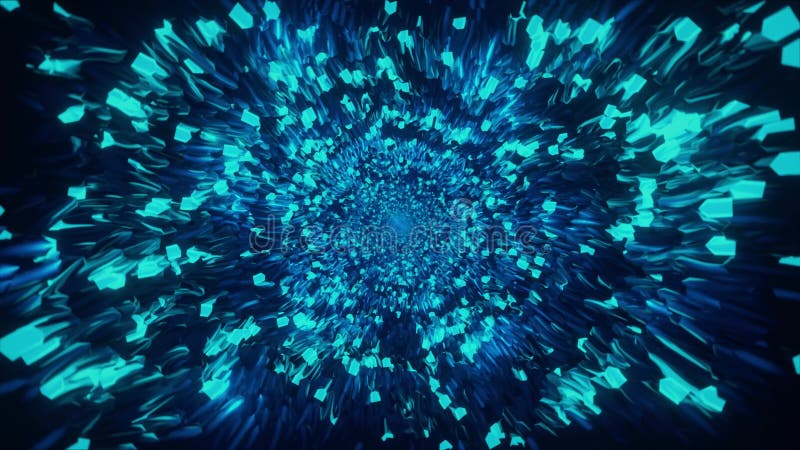 Seamless Loop Motion Graphic of Flying into Circle Abstract Tunnel ...