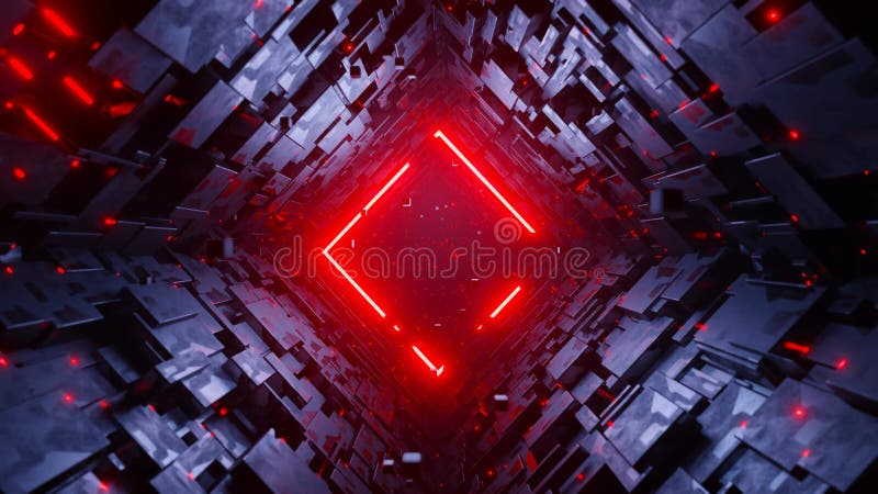 Seamless Loop Motion Graphic of Flying into Diamond Tech Tunnel Stock ...