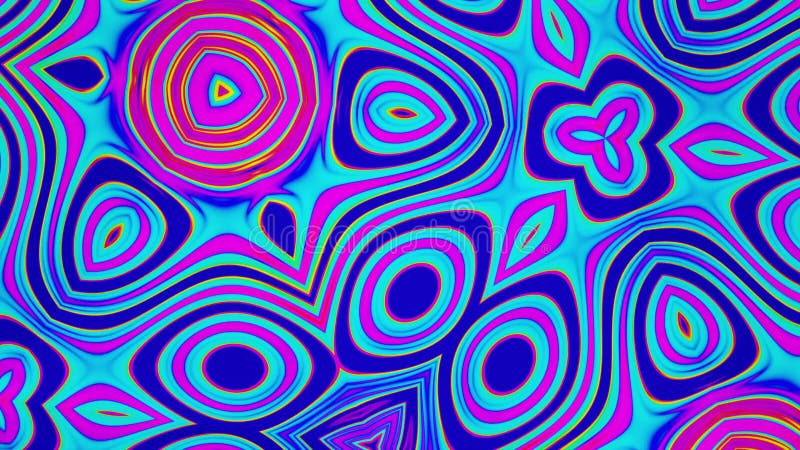 Moving Random Wave Texture. Seamless Loop Psychedelic Wavy Animated ...