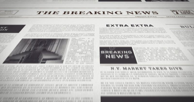 Seamless Loop of Paper Press for Newspapers - Digitally Animated ...