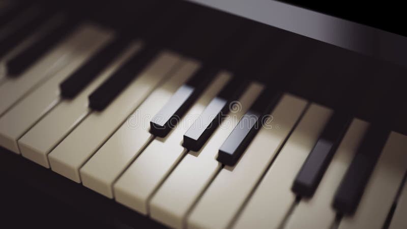 Seamless Loop of Piano Keyboard Stock Footage - Video of render, piano ...