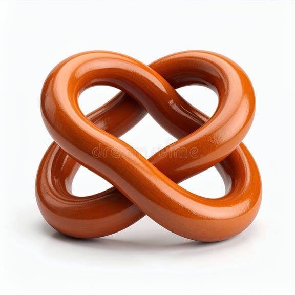 Interwoven Looping Form in Polished Brown Creating a Visually ...
